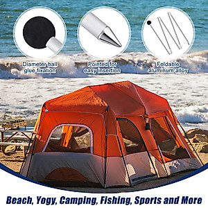 Ferraycle 4 Packs Tent Poles Replacement, Canopy Poles for Beach Accessories 6.6 Feet Beach Tent Canopy Extra Poles for Parties, Camping, Fishing