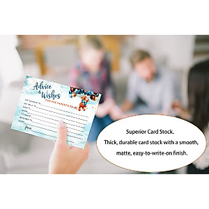 Yuansail Teddy Bear Advice And Wishes Cards For The Parents-To-Be, Baby Advice Cards For New Parents, Baby Shower Party Game,Decorations Party Supply，25 Cards(bb009-JYK 005)