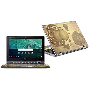 MightySkins Skin Compatible With Acer Chromebook Spin 11" CP311 - Steam Punk Paper | Protective, Durable, and Unique Vinyl Decal wrap cover | Easy To Apply, Remove, and Change Styles | Made in the USA
