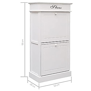 QJBSAVVA Shoe Cabinet White 19.7"x11"x38.6" Paulownia Wood,Shoe Change Bench Bookcase Shoe Rack for Closet Floor Suitable for doorways, Front Rooms, bedrooms