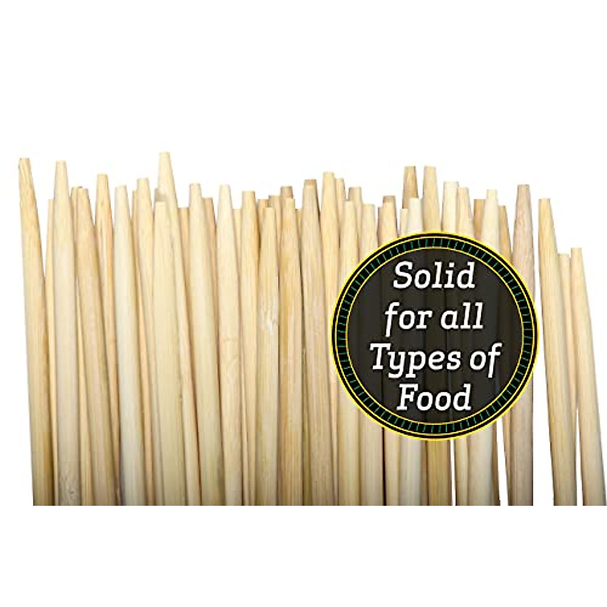 FIREPIT STIX 100 pk | Bamboo Marshmallow ROASTING STICKS | 36" Long 5"mm Thick Extra Long Heavy Duty | Semi-Dulled Point | Wooden BBQ S'Mores Hot Dog Skewer | Great for Parties (100 pack)