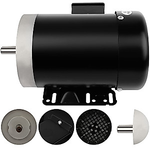 1.5HP Electric Motor 3450RPM General Purpose Three Phase Motor 56C TEFC 5/8" Shaft Diameter 2 Pole 60HZ 230/460V