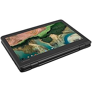 Lenovo 11.6" 300e Chromebook Touchscreen LCD 2 in 1- MediaTek M8173C Quad-core 2.1GHz 4GB LPDDR3 32GB Flash Memory Chrome OS Model 81H00000US (Renewed)
