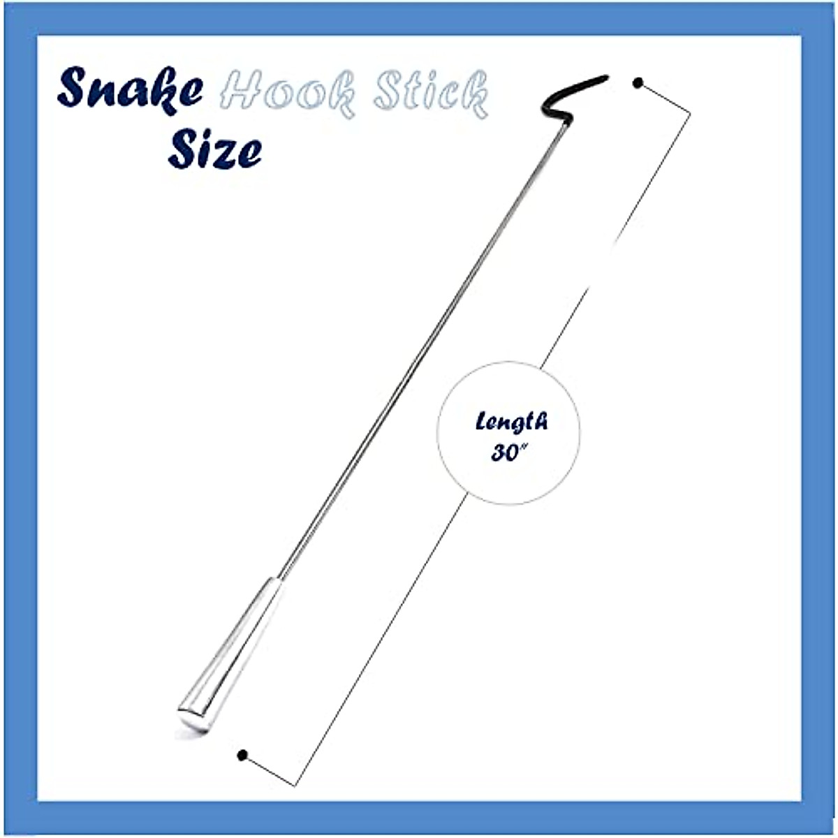 DDP 30" Heavy Duty Snake Hook Blue DIP