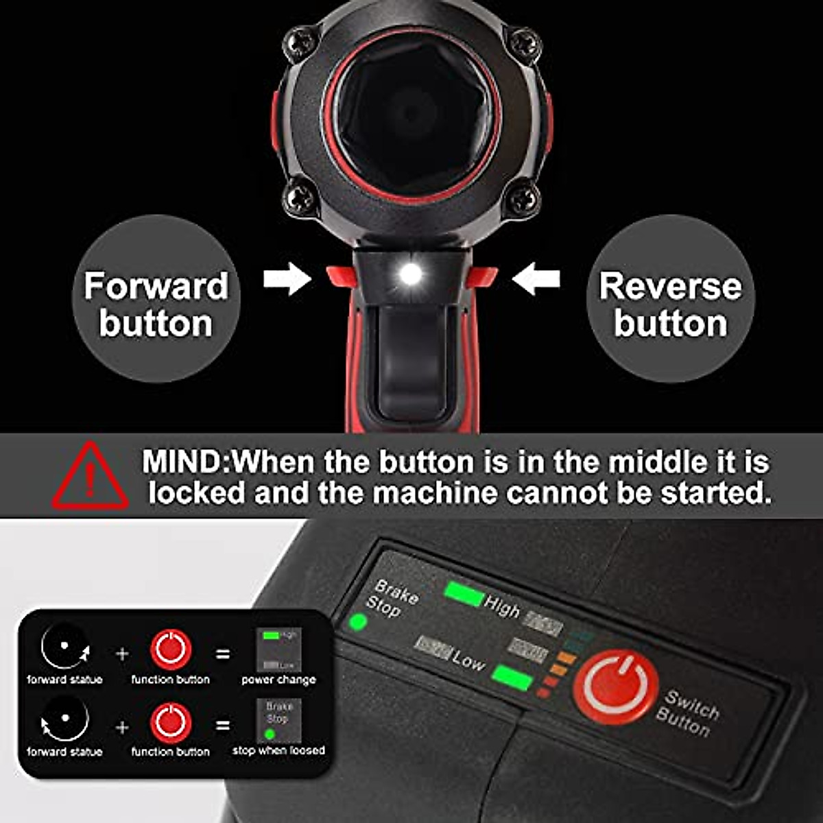 SHAWLAM Cordless Impact Wrench 1/2 Inch Impack Gun 21V Power Impact Driver Impack Drill Max Torque 300Ft-lbs (400N.m) 3200RPM Li-ion 4.0AH Battery Pack Electric Impact Wrench for Car Home