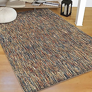 Orian Rugs Super Shag Collection 386301 Multi-Solid Area Rug, 7'10" x 10'10", Multicolor
