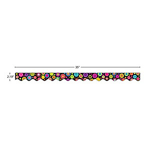 Teacher Created Resources Colorful Circles Scalloped Border Trim (5157)