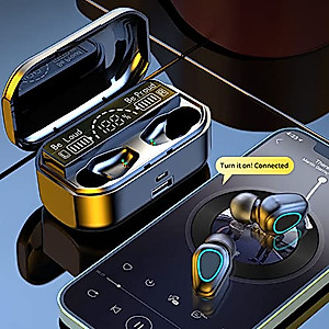 Wireless Bluetooth Headset, Low Latency, Active Noise Reduction, with LED Display Charging Case, 2000mah Large Capacity Charging Box, Can Charge The Phone, for Sport, Gaming