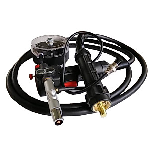 PreAsion 200Amp Euro Aluminum Spool Gun MIG Aluminum Welding Torch Fit Euro Connection MIG Welder Welding Machine with 9.8ft Cable DC24V for Professional Welder