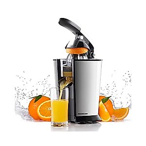 Homeleader Electric Citrus Juicer - Powerful Electric Orange Juicer, Lemon Squeezer with Two Cones, Powerful Motor for Grapefruits, Orange and Lemon, Black