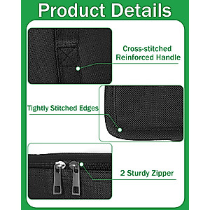 Colemoly Reusable Grocery Bags 4 Pack Shopping Bags Insulated Bag (Black 16x13x10 inch)