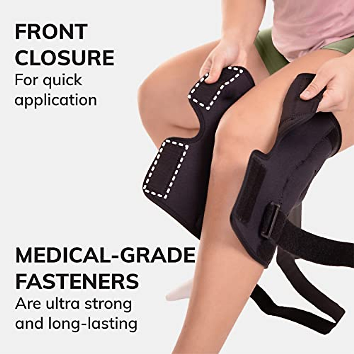 BraceAbility Plus Size Knee Brace with Hinges - Bariatric Compression Support for Obese Men and Women with Large Legs, Osteoarthritis, Patella Instability, Joint and Chronic Kneecap Pain Relief (9XL)