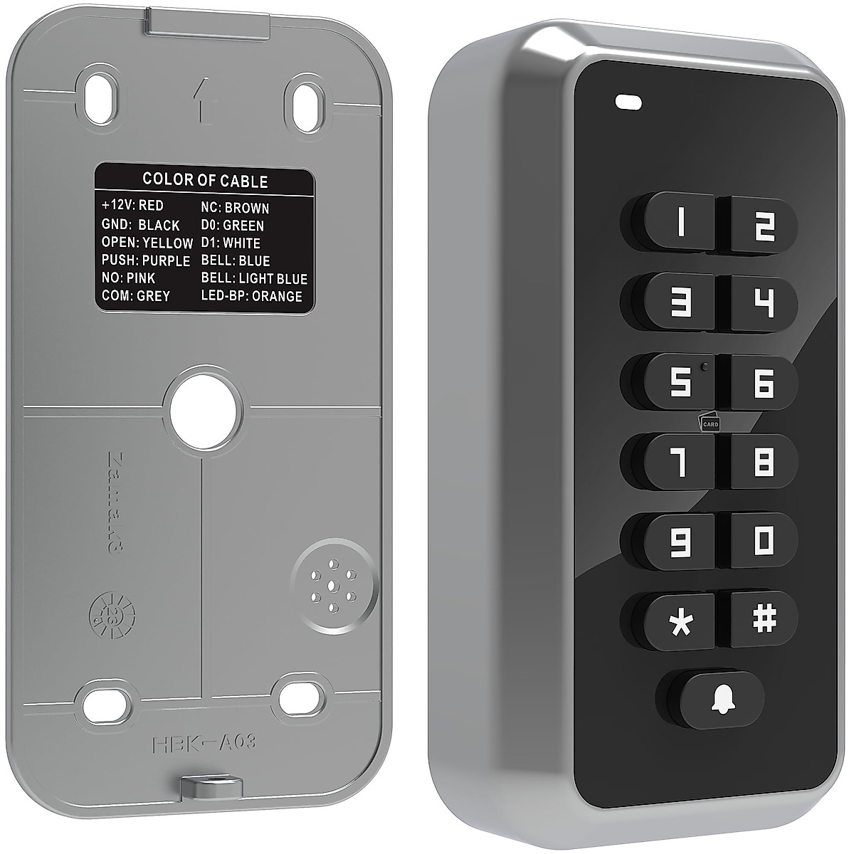UHPPOTE RFID Door Access Control Keypad Card Reader 125KHz Waterproof with Wiegand 26 bit Interface