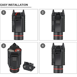 Feyachi LF-38 Red Laser Flashlight Combo 500 Lumen Tactical Light with Picatinny Rail Mount