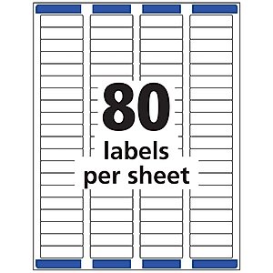 Avery Printable Return Address Labels with Sure Feed, 0.5" x 1.75", Matte Clear, 2,000 Blank Mailing Labels (05667)