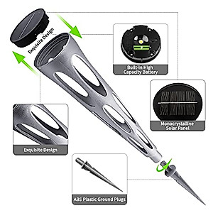 Solar Pathway Lights 6 Pack LED Waterproof Solar Outdoor Landscape Lighting Bright Solar Lights Outdoor Up to 12 Hrs Long Last Solar Garden Lights Solar Power Walkway Light for Patio Yard and Pathway