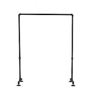 William Roberts Vintage Industrial Heavy Duty Hanging Rod Garment Rolling Closet Organizer Rack (36 in., Flange Feet)