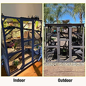 Aivituvin Iguana cage Chameleon Habitat Reptiles Cage for Bearded Dragon Lizard Squirrel Sugar Gliders Extra Large