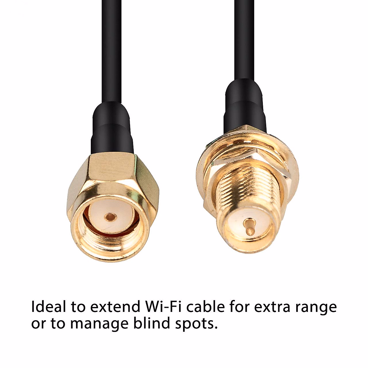 traderplus 3-Pack 10FT RP-SMA Male to Female Extension Cable WiFi Router Antenna Extender