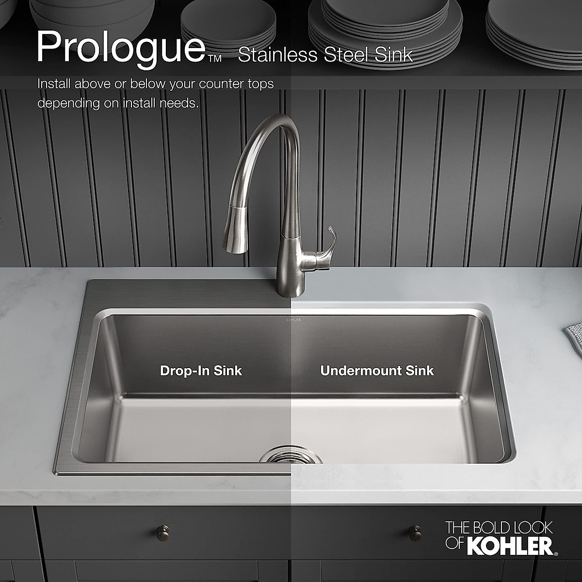 Kohler 31465-1-NA Prologue Kitchen Sinks, Stainless Steel
