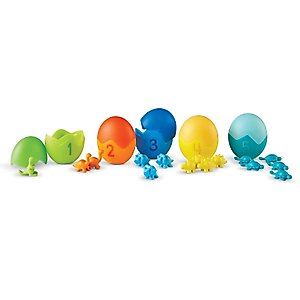 Learning Resources Counting Dino-Sorters Math Activity Set, Dinosaur Sorting Toy, 65 Pieces, Ages 3+