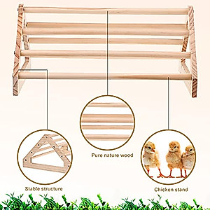 2 Pieces Chicken Perch Hens Handmade Perch Stand Toy Chicken Wood Stand Chicken Toy Wooden Roosting Jungle Chick Gym for Bird Parrot Hens Backyard Baby Chick Supplies