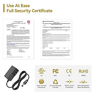 Omilik 9V 6ft AC Adapter Power Cord Replacement fit for Schwinn A10 A15 A20 A25 120 130 240 227P 213 220 223 230 PT101 Exercise Bike,Gold's Gym Cycle Trainer 400 R Ri 300 C Ci Bicycles Charger