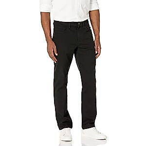 Amazon Essentials Men's Straight-Fit 5-Pocket Comfort Stretch Chino Pant (Previously Goodthreads), Black, 32W x 34L