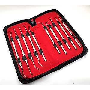 Set of 10 Stainless Steel Precision Micro Probe Set Combo, 5.5 inch- 6 inch Overall Length