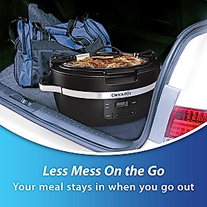 Crockpot Thermoshield Easy Carry Handles |6 Quart Manual Slow Cooker, Black