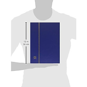 Lighthouse Hardcover Stamp Album Stockbook With 64 Black Pages, Blue, LS4/32