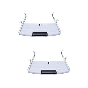 Abaodam 2 pcs computer keyboard case office drawer white office desk plastic trays storage drawers for desk keyboard stand for desk hidden keyboard shelf Miscellaneous tray corner