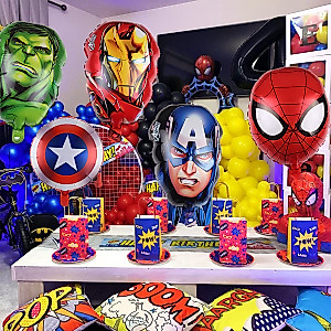 5PCS Aluminium Film Balloons for Superhero Avengers Party,for Superhero Birthday Party Supplies