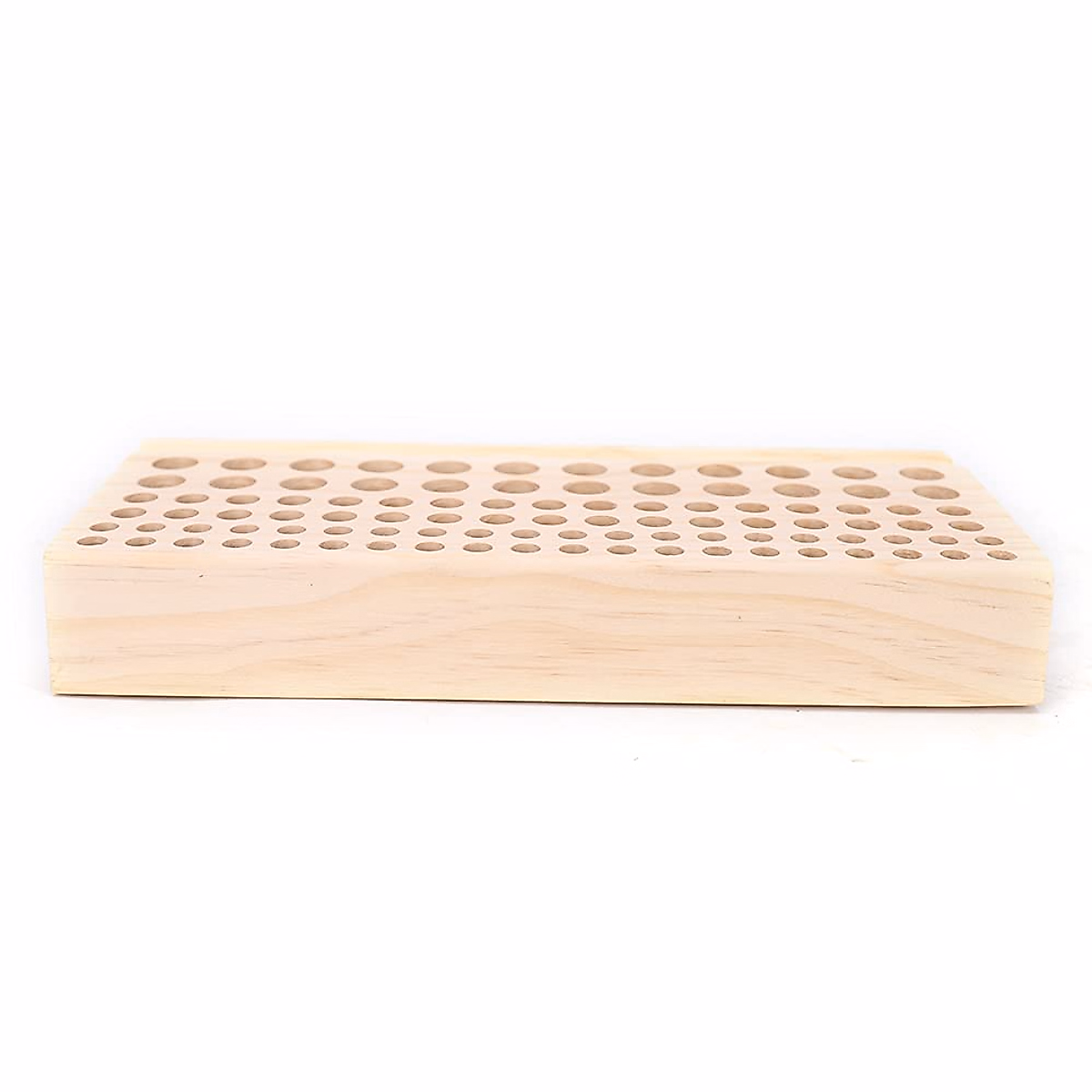 DIY Craft Organizer: 98-Hole Wooden Leather Craft Tool Rack - Sturdy and Durable - Perfect for Storing and Displaying Wood Stamps, Leatherworking Tools, and More - Lightweight and Portable