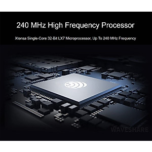 Waveshare ESP32-S2 MCU WiFi Entwicklungs Board 2.4GHz Low Power WiFi 240MHz Single Core 32-bit Wi-Fi MCU Modul für IoT, Integrierter 320KB SRAM 4MB Flash, Unterstützt IEEE802.11 b/g/n