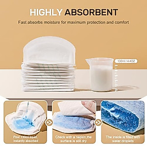 NCVI Nursing Pads Disposable, Super Absorbent and Keep Dry, Breast Pads for Leaking Milk, Soft &Thin Nipple Pads for Nursing Moms, Breastfeeding Essentials, 60 Count
