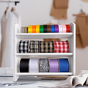 RELODECOR Ribbon Holder for Ribbon Organizer Rack, Easy to Use Ribbon Dispenser, and Ribbon Spool Holder for Craft Enthusiasts