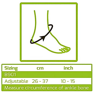 BraceUP Ankle Brace for Women and Men - Compression Ankle Support for Foot Pain, Sprained Ankle, Achilles Tendonitis, Injured Foot, One Size Adjustable Ankle Wrap