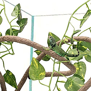 Houchu Reptile Vines Gecko Artificial Plant Habitat Bendable Jungle Climber Fake Rattan(1.5m-A)
