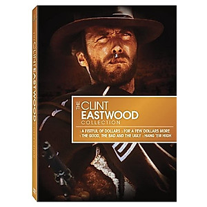 Clint Eastwood 9 Movie DVD Collection Dirty Harry Complete Series & Spaghetti Westerns Includes Bonus Western Movie Art Card