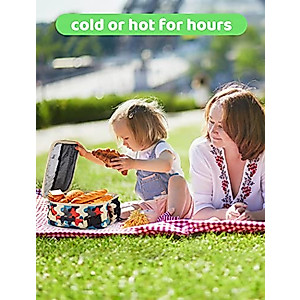 JOYHILL Kids Lunch Box, Insulated Lunch Bag for Teen Girl Boy, Lunch Boxes for Kids with Water Bottle Holder for School, Cute Lunchbox Kawaii Small Lunch Tote Toddler Grey