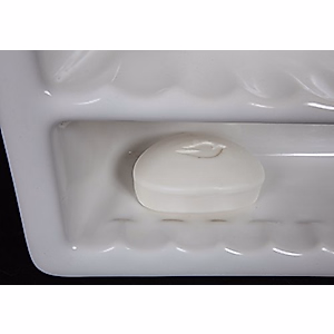 1 USA made Ceramic Recessed Shower Niche 1 compartment shampoo shelf. Easy Install, Easy Clean, Sanitary, Will not Rust or Black Mold, Holds most 3-32 oz shampoo bottles, Soap Holder1C