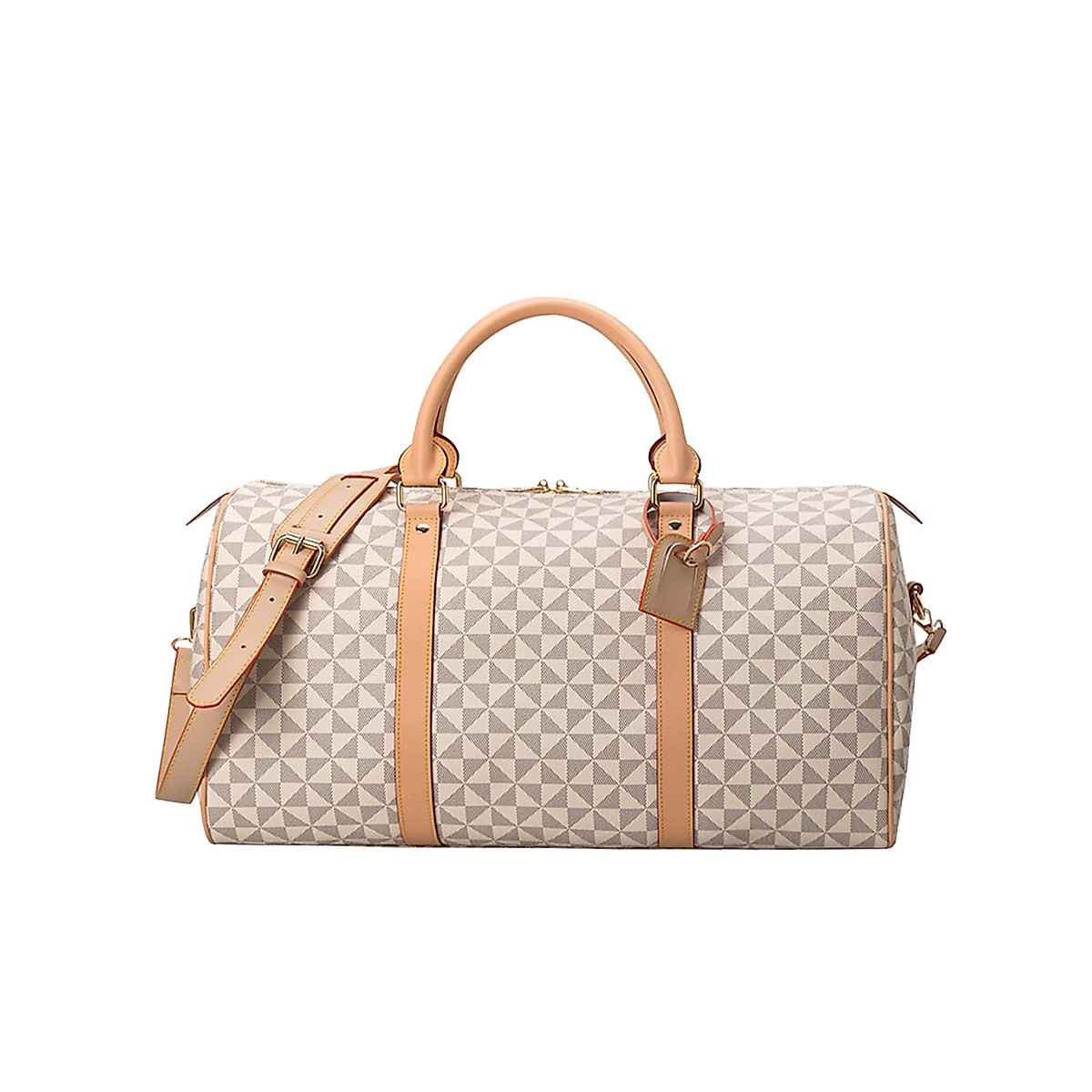 Men's Travel Duffel Bag CHENFANS Leather Large Capacity Weekend Luggage Tote Bag - Versatile Carry Large Travel Tote for Gym Vacations