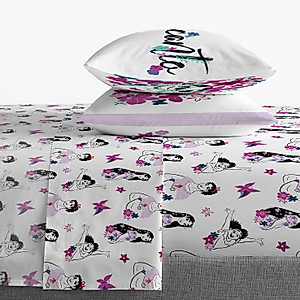 Disney Encanto The Magical Madrigal Sisters 7 Piece Queen Size Bed Set - Includes Comforter & Sheet Set Bedding - Super Soft Fade Resistant Microfiber (Official Product)