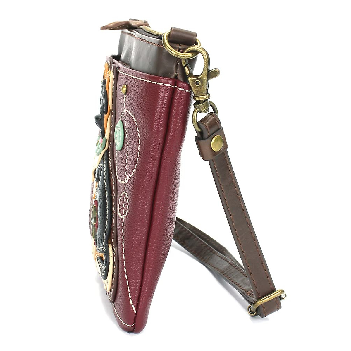 Chala Handbags German Shepherd Mini Crossbody Handbag Dog Lovers Convertible Straps German Shepherd Mom