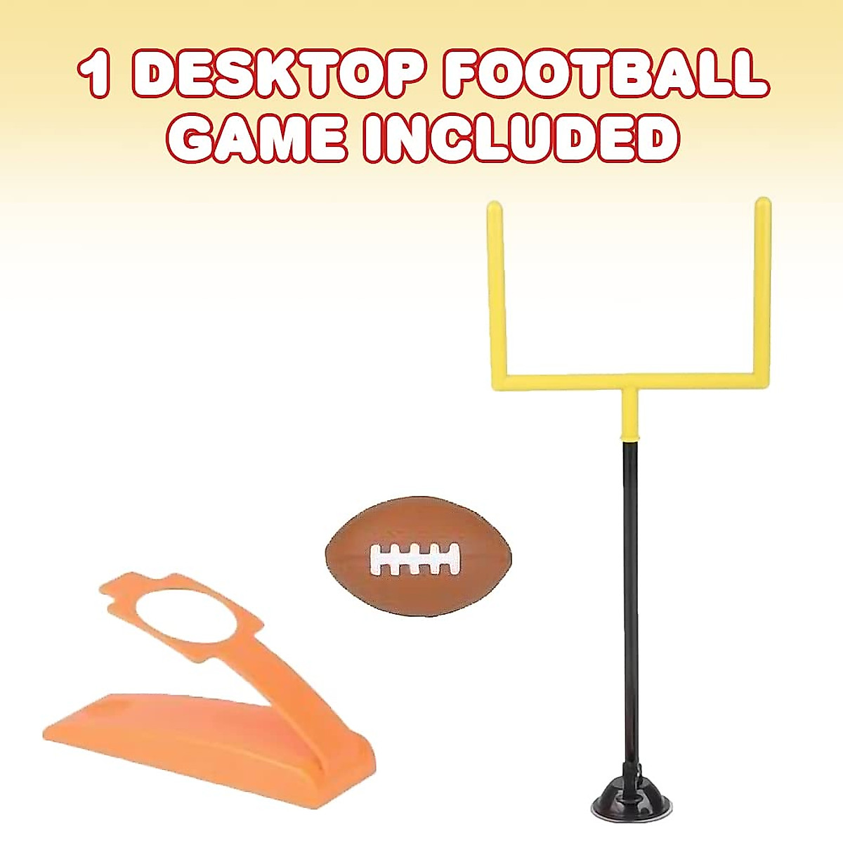 Gamie Desktop Football Game, Mini Table Top Sports Games with Post and Foam Football, Indoor Finger Board Games for Kids, Office Desk Toys, Sports Party Favors