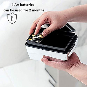 Garbage Can Rubbish Bin Stainless Steel Trash Can Square Automatic Sensor Box with Flat Lid Rubbish Bin Waste Bin(3L, 4L, 6L) Trash can (Color : Chrome, Size : 3L)