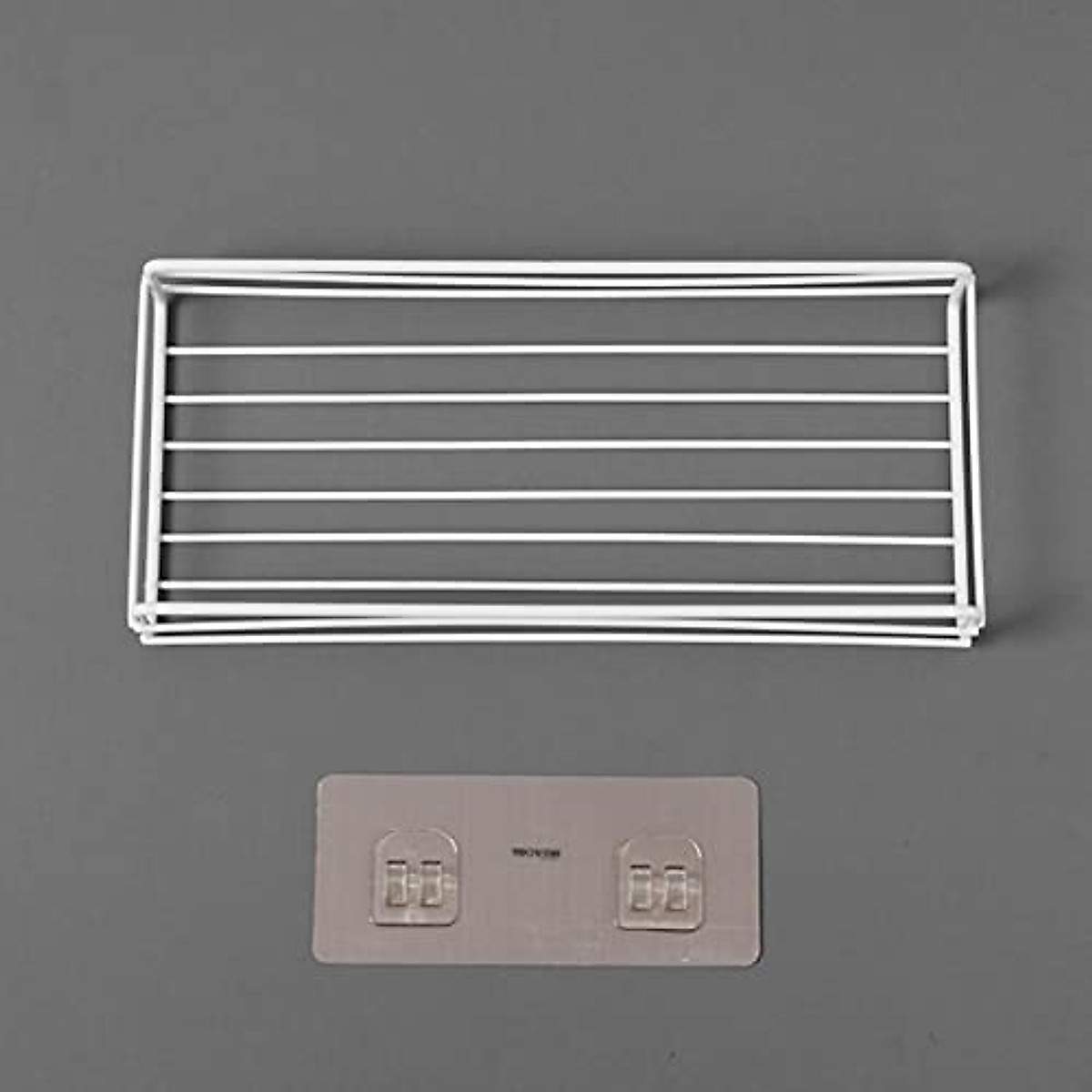 Muellery Adhesive Wall Mounted Shelf Bathroom Kitchen Storage Shower Caddy Rack White TPQU100572