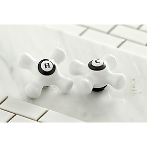 Kingston Brass GS1240PX Heritage Pull-Down Sprayer Kitchen Faucet, Matte Black, 10.5 x 13.13 x 16