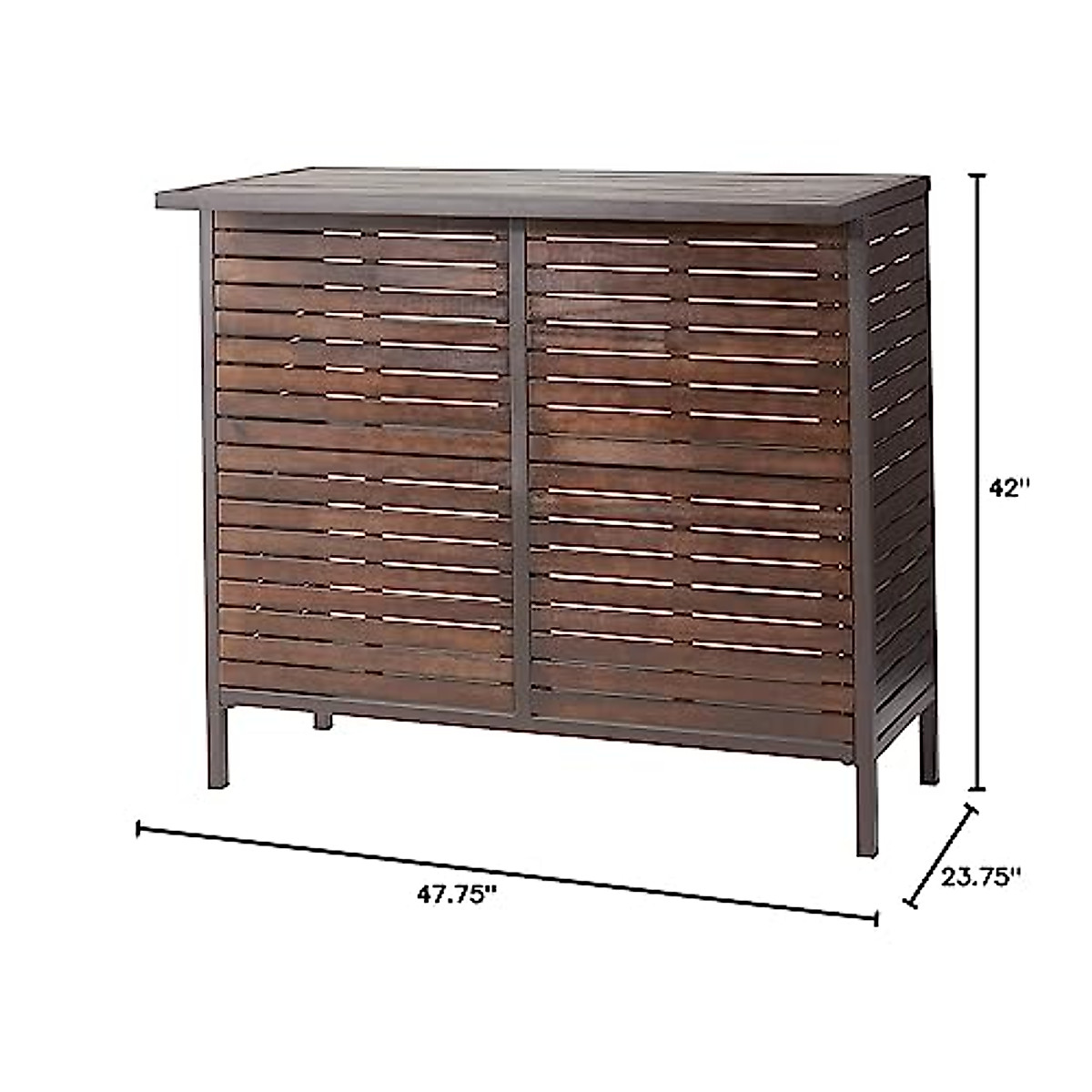 Christopher Knight Home Milos Acacia Bar Table, Dark Brown / Rustic Metal